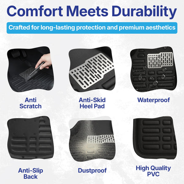 Buy KINGSWAY All Weather 3D Mats Black for Scorpio Classic 4pcs Online ...