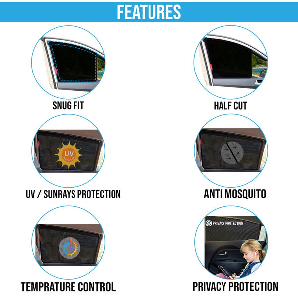 Curvv EV Car Sun Shade Z-Black Non Magnetic 4 Pcs for 2024 Onwards ...